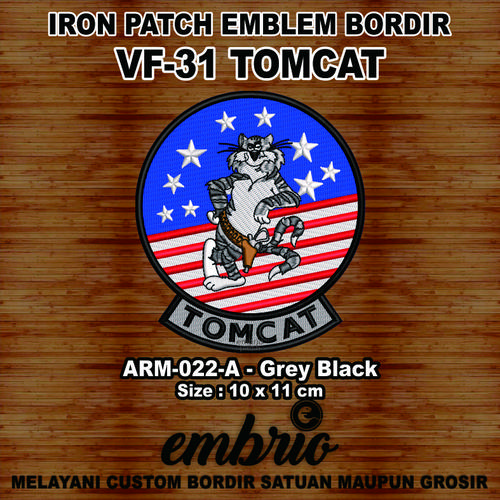 Jual ARM-022-A Tomcatters VF-31 TOMCAT Emblem Jaket Bomber Top Gun Patches - Kab. Sleman - azura ...