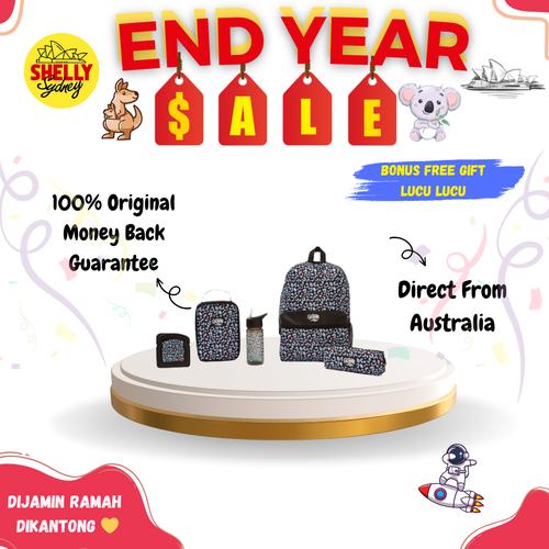 Jual Smiggle Giggle Set Bundle 4 PC Leopard Black Original - Backpack ...