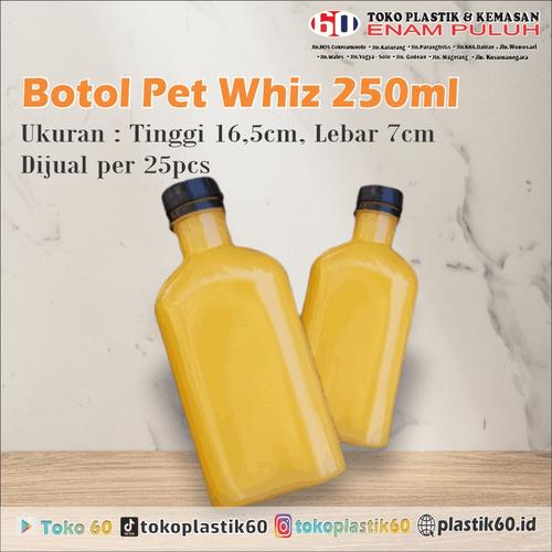 Jual BOTOL PLASTIK PET WHIZ 250 ML BOTOL UNIK KEKINIAN 250 ML - tutup ...