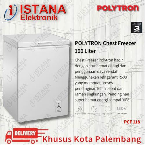 Promo POLYTRON BOX/CHEST FREEZER 100 LITER PCF 118 Cicil 0% 3x - Kota ...
