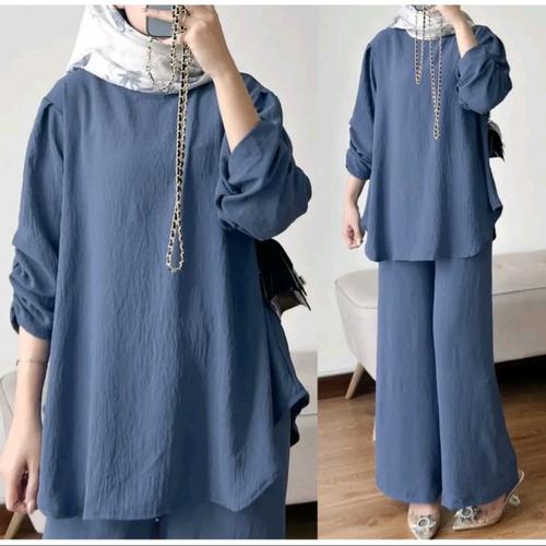 Promo Setelan pakaian wanita/ Raysa one set/ Lengan serut/ Size s m l ...