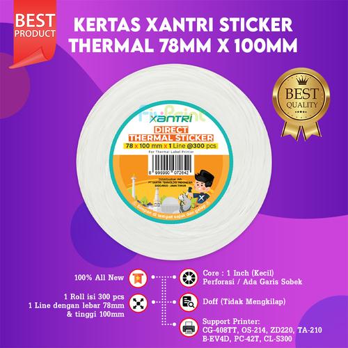 Jual Kertas Resi Label Thermal Barcode 100x100 100x150 78x100 Roll ...
