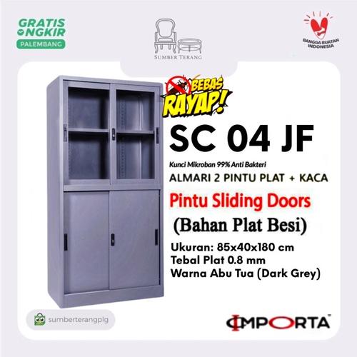 Jual Lemari Arsip Filing Cabinet Besi 2 Pintu Sliding Kaca IMPORTA SC ...