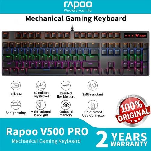 Jual RAPOO VPRO V500 PRO Mechanical Keyboard Gaming Anti-Ghosting Game ...