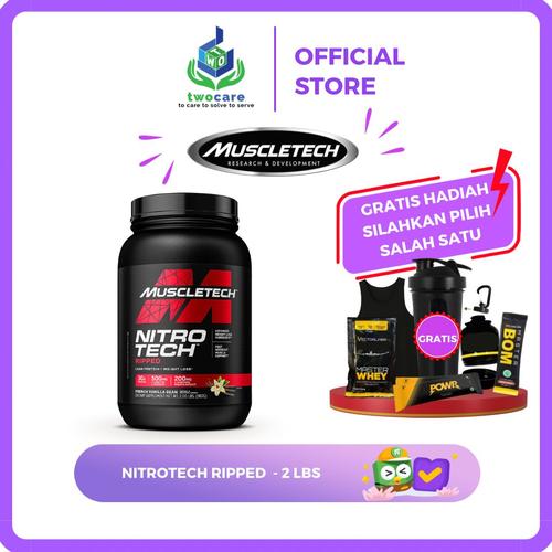 Promo Muscletech Nitrotech Ripped 2lb 2 lbs Whey Protein - Coklat ...