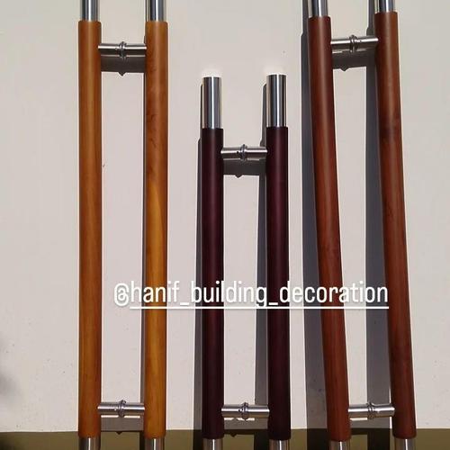 Jual Handle Pintu rumah Gagang Pintu Stainless Steel Kayu Jati 100 cm ...