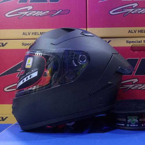 Jual HELM ALV GENESIS FULL FACE BLACK DOFF SINGLE VISOR - BLACK DOFF ...