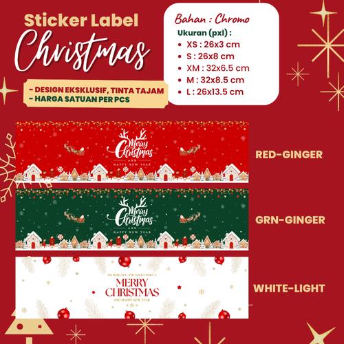 Jual Stiker Natal Christmas sticker label toples hampers - Green Tree ...