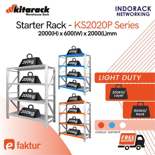 Jual KITARACK Light Duty KS2020P Rack Gudang 4 Layer Susun 200 x 60 x ...
