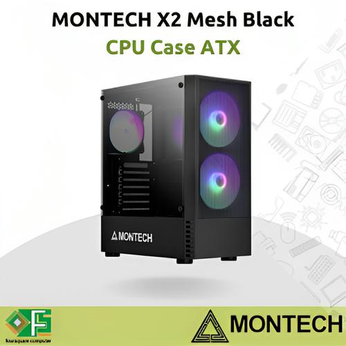 Jual Casing PC Montech X2 Mesh Black + 3x Rainbow Fan | CPU Case ATX ...