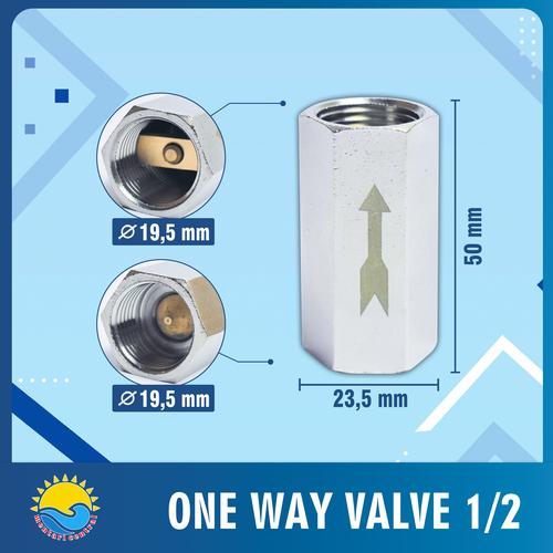 Promo Check valve /one way valve /no return valve 1/4" 1/2'' 1/8'' 3/8 ...