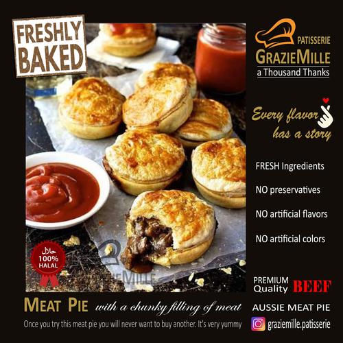 Jual Aussie Meat Pie, Roti Puff Pastry Isi Daging Sapi Spesial Paket ...