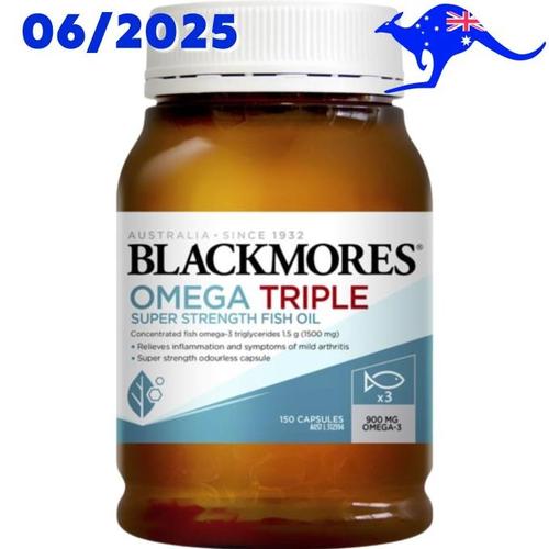 Jual Blackmores Omega Triple 150 Kapsul Odourless Fish Oil 1000mg 1000 ...