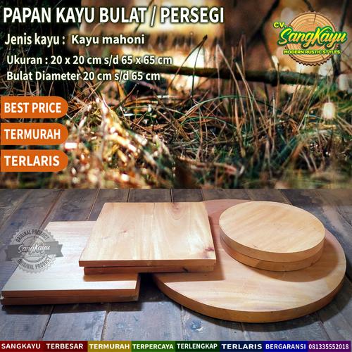 Jual Papan kayu 60x60 cm wooden board daun meja nampan kayu talenan ...
