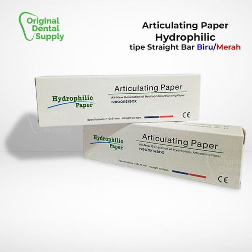 Jual Articulating paper Kertas Hydrophilic paper Two colours Dental ...