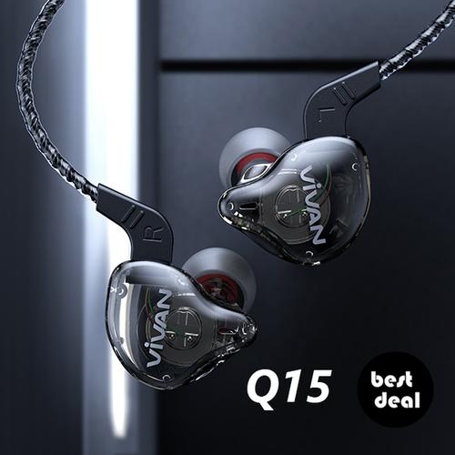 Jual Vivan Q15 Headset Wired in Ear IEM Earphone Handsfree Earbuds with ...