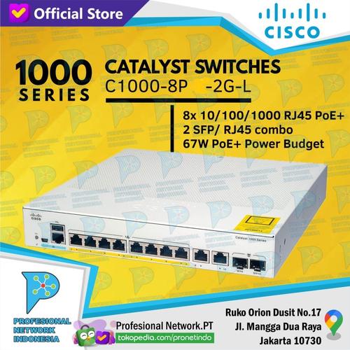 Promo Cisco Catalyst 1000 Series Switch C1000-8P-2G-L - Unit Only Cicil ...