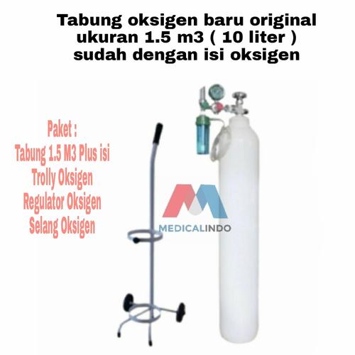 Jual Tabung Oksigen O2 1.5 Meter Kubik 1.5m3 Komplit Siap Pakai ...