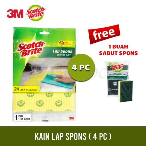 Promo 3M Scotch Brite Lap Spons Lap Sponge Lap Meja Lap Dapur ID-821 ...