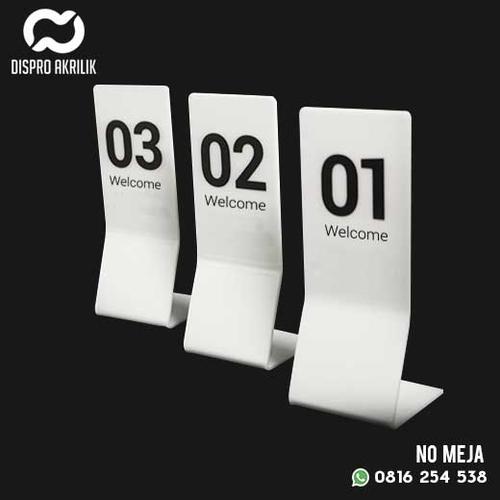 Jual custom Nomor Meja Akrilik Untuk Cafe & Restauran NM 001 - Hitam ...