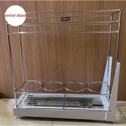Jual Rak bumbu botol stainles kitchen set tarik dengan rell 20cm ...