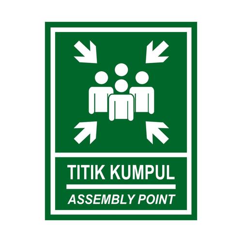 Jual STIKER SIGN TITIK KUMPUL ASSEMBLY POINT STICKER LABEL K3 RAMBU ...