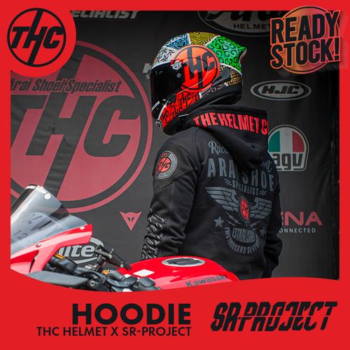 Jual HOODIE THC HELMET X SR-PROJECT BLACK JAKET MOTOR RIDING APPAREL ...