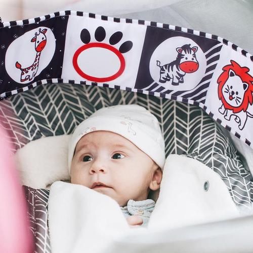 Jual Mainan Edukasi Sensori Buku Kain Panjang Haha Mirror Hitam Putih ...