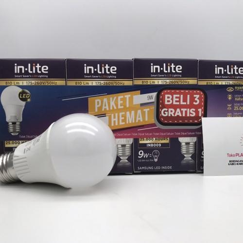 Jual LAMPU LED PAKET 9W 9 W 9WATT 9 WATT PAKETAN INLITE IN-LITE - Putih ...