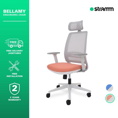 Promo Kursi Kantor Ergonomis Stramm Bellamy I - Aqua, Chair Only Cicil ...