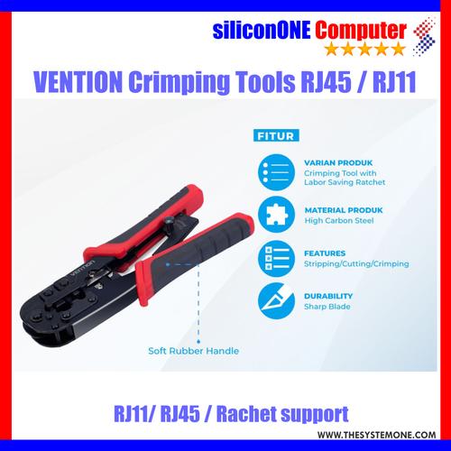 Jual Vention Crimping Tool RJ45 RJ11 with Rachet Support KEA - Kota ...