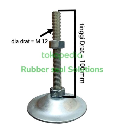 Jual kaki adjuster conveyor M12 x 10cm /adjuster foot table M12 ...