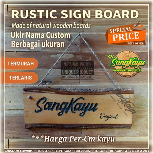Jual Papan nama kayu custom signage sign ukir nama kayu custom sign ...
