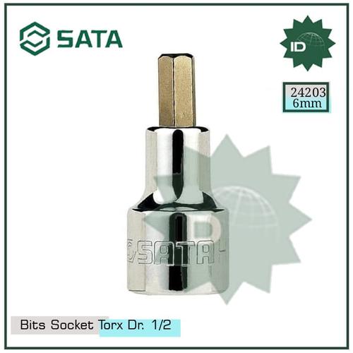 Jual SOCKET 24203 1/2" DR. 50L HEX BIT SOCKET 6MM SATA TOOLS - Jakarta ...