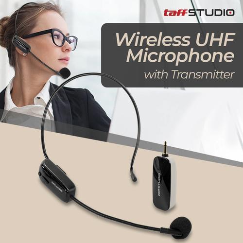 Jual TaffSTUDIO Wireless Microphone UHF Call Center with Transmitter ...
