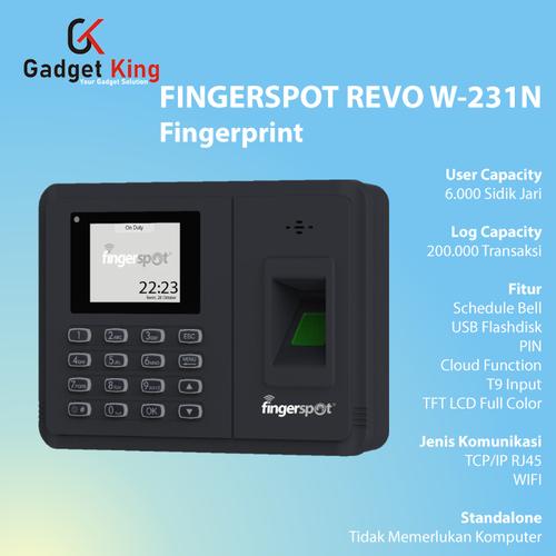 Jual Fingerspot Revo W-231N Fingerprint Mesin Absensi Alat Absen Sidik ...
