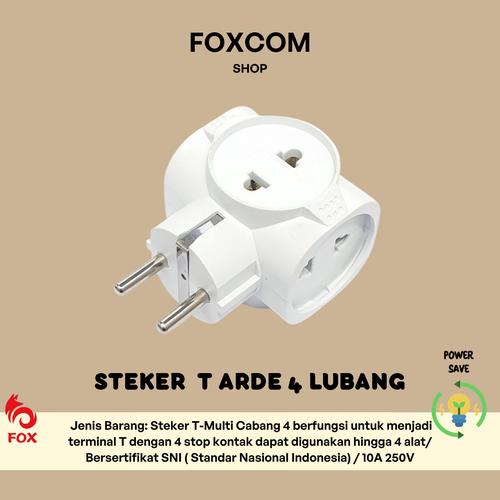 Jual Steker T 4 Lubang Sni Steker Sni 4 Lubang Steker Colokan 4 Lubang