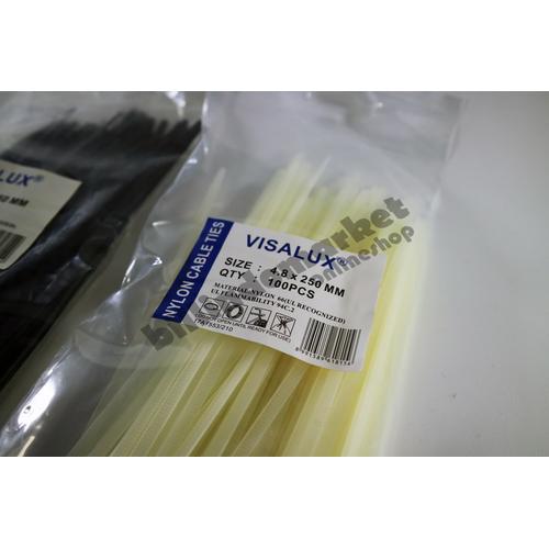 Jual VISALUX Kabel Ties 4.8 x 300 mm 100pcs Nylon Cable Ties - Kota ...