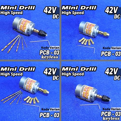 Jual Mini Drill PCB 42V Dc ( Dinamo + Kepala Chuck + mata Bor ) - PCB ...