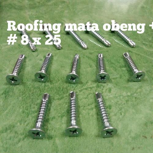Jual BAUT ROOFING SCREW BAJA RINGAN # 8 x 25 (kepala mata obeng + ) SDS ...