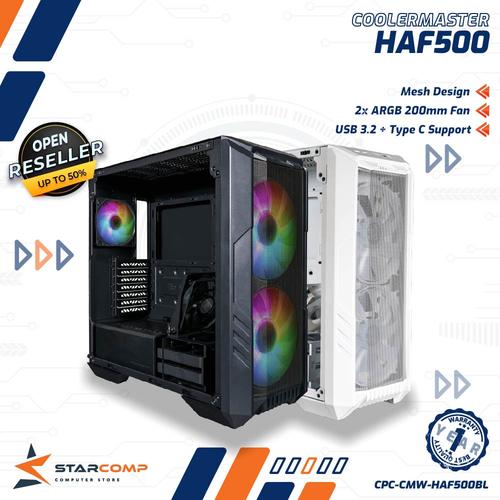 Promo Cooler Master HAF500 Tempered Glass Mid-Tower Gaming Case HAF 500 ...