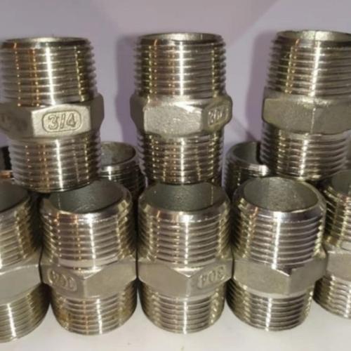 Jual DOUBLE NEPPLE STAINLESS 304 UK 1/2" / DOUBLE NEPPLE 1/2 INCH ...