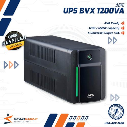 Promo UPS APC Easy UPS BVX 1200VA 650W BVX1200LI-MS Universal Socket ...