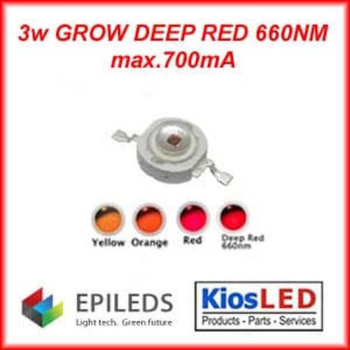 Jual LED 3W Grow Red 660 - 670 nm Epileds - Kota Bandung - KiosLED ...