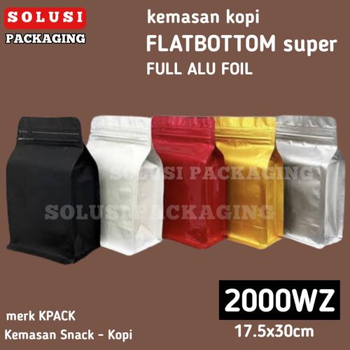 Jual FLATBOTTOM WARNA 2KG/STANDING POUCH/PLASTIK KLIP KEMASAN KOPI ...