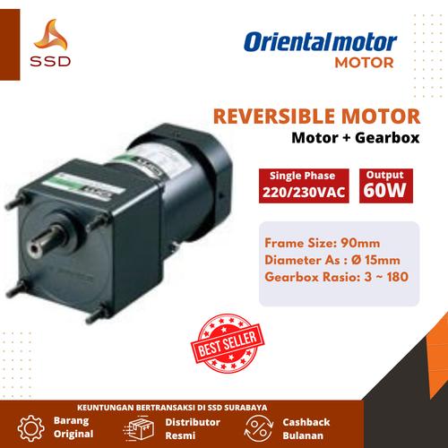 Jual Oriental Motor 60W Single Phase 220/230VAC 5RK60GE-CW2L2 + Gearbox Set - Motor+5GE25KBF ...