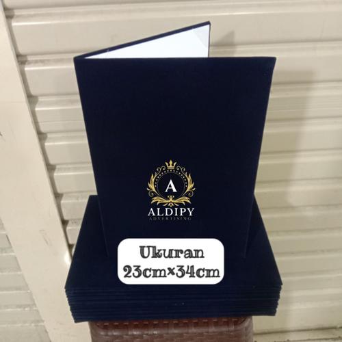 Jual Map Bludru Polos Upacara Ukuran 23cm×34cm(f4) Warna Biru Dongker ...