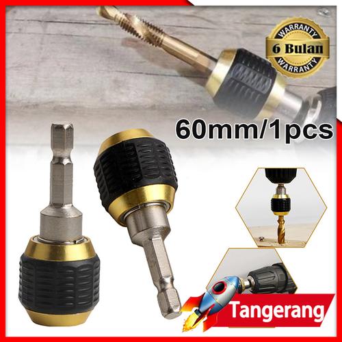 Jual 60mm Extension Mata Bor / Kepala Bor Keyless Drill Adapter Hex ...