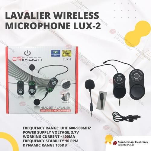Jual Mic Headset Wireless Crimson LUX 2 CRM LUX-2 LUX2 2Mic - Jakarta ...