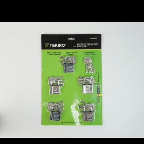 Jual Tekiro gembok master key set 5pcs 40mm/Heavy duty padlock set 40mm ...